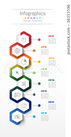 Infographic design elements with 8 options. - Stock Illustration ...