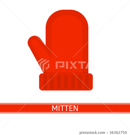 Red Mitten Isolated-插圖素材 [36362750] - PIXTA圖庫