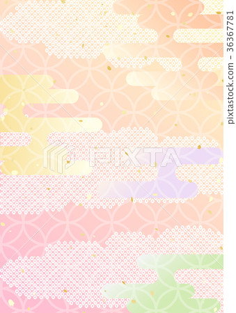 Pastel Japanese Pattern Background - Stock Illustration [36367781] - PIXTA