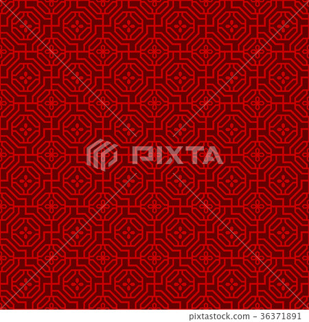 Chinese style traditional red seamless background - Stock Illustration ...