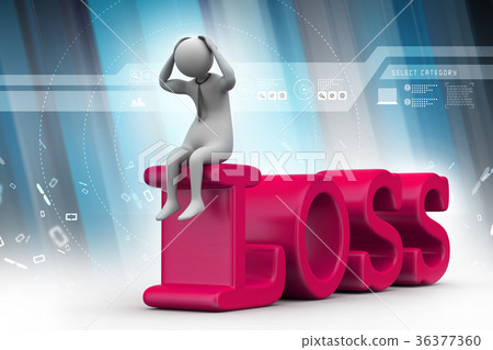 Business man in loss - Stock Illustration [36377360] - PIXTA