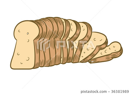 Sliced Bread isolated on white background-Vector - Stock Illustration ...
