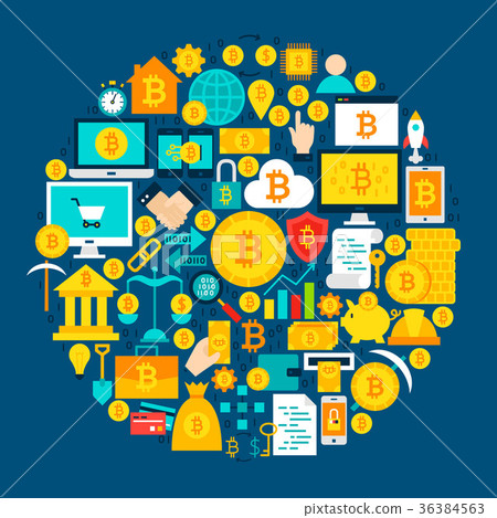 Bitcoin Circle Concept - Stock Illustration [36384563] - PIXTA