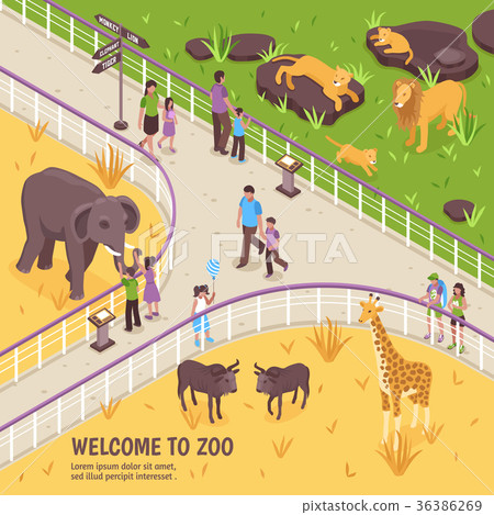 Welcome To Zoo Composition - Stock Illustration [36386269] - PIXTA