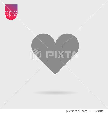 Heart Simple Vector Icon. Vector Emblem. Vector Pi - Stock Illustration ...