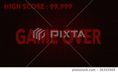 Game Over Retro Video Game Display - Stock Illustration [36393989] - PIXTA