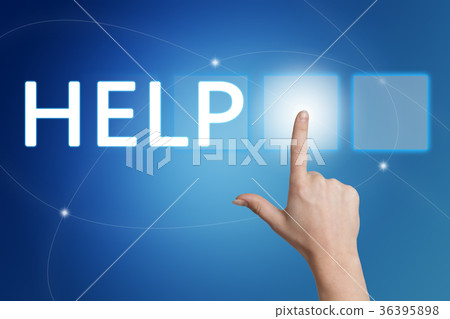 Help text concept - Stock Illustration [36395898] - PIXTA