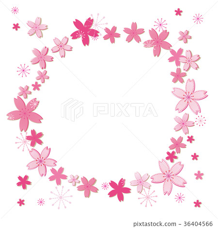 Cherry tree frame - Stock Illustration [36404566] - PIXTA