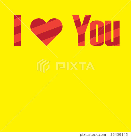 Wording " I love you" use Heart sign / symbol - Stock Illustration ...