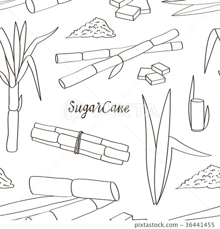 Sugar cane icons pattern - Stock Illustration [36441455] - PIXTA