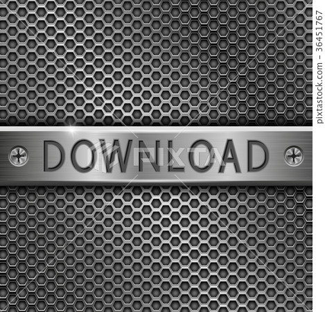 DOWNLOAD. Metal plate with inscription on - Stock Illustration ...