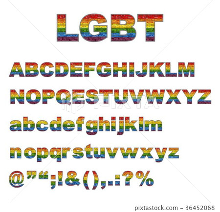 LGBT font - Stock Illustration [36452068] - PIXTA