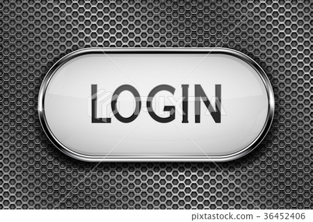 Login white button on metal perforated background - Stock Illustration ...