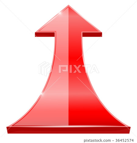 Red arrow, moving up icon - Stock Illustration [36452574] - PIXTA