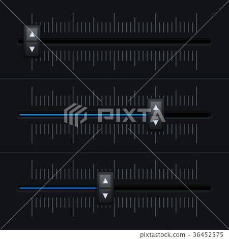 Volume slider. Black interface - Stock Illustration [36452575] - PIXTA