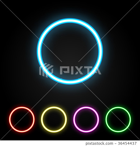 Colorful neon ring - Stock Illustration [36454437] - PIXTA