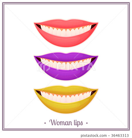Color Woman Lips - Stock Illustration [36463313] - PIXTA
