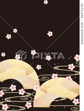 Background material (vertical)-Japanese pattern... - Stock Illustration ...