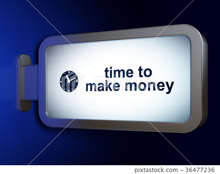 Time concept: Time to Make money and Clock on - Stock Illustration ...