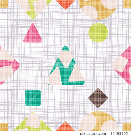 Textiles with geometric shapes. - Stock Illustration [36493805] - PIXTA