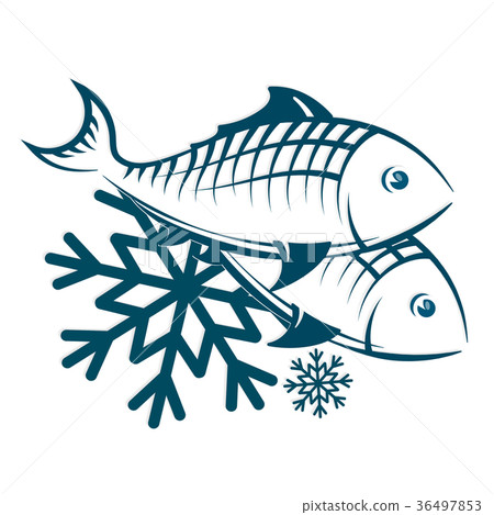 Frozen fish symbol - Stock Illustration [36497853] - PIXTA