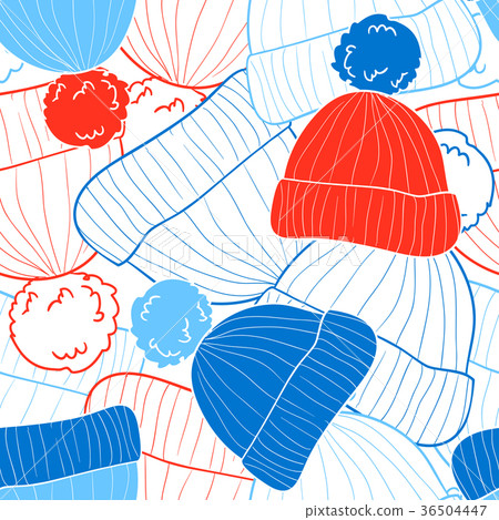 Seamless pattern with hats - Stock Illustration [36504447] - PIXTA