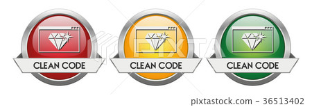 Modern Button Vector Clean Code - Stock Illustration [36513402] - PIXTA