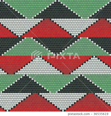African bead ornaments. Abstract seamless pattern. - Stock Illustration ...