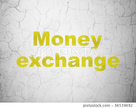 Banking concept: Money Exchange on wall background - Stock Illustration ...