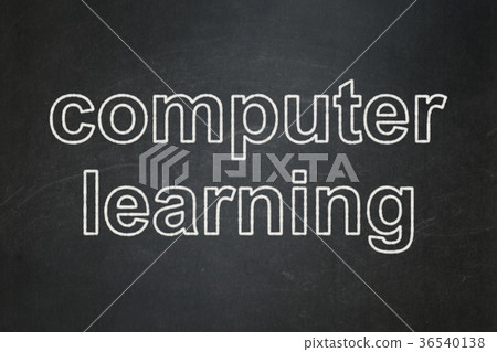 Education concept: Computer Learning on chalkboard - Stock Illustration ...