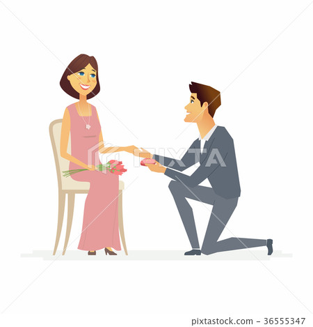 Proposal - cartoon people characters isolated - Stock Illustration ...