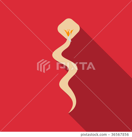 Reptile snake or serpent flat icon for animal apps-插圖素材 [36567856 ...