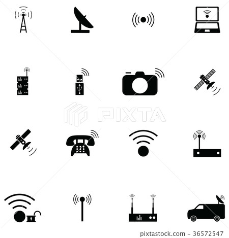 wireless icon set-插圖素材 [36572547] - PIXTA圖庫