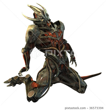 Cyborg monster concept 3d illustration - Stock Illustration [36573394 ...