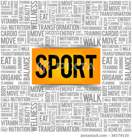 SPORT word cloud background - Stock Illustration [36579530] - PIXTA
