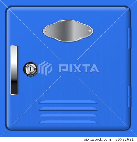 Personal storage box. Modern blue safe - Stock Illustration [36582681 ...