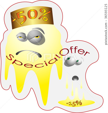 funny faces offer special discounts special offer - Stock Illustration ...
