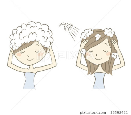 Wash Hair Clipart Washing Hair Stock Vector Images Alamy