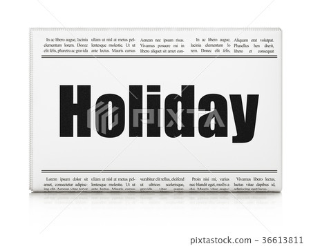 Tourism concept: newspaper headline Holiday - Stock Illustration ...