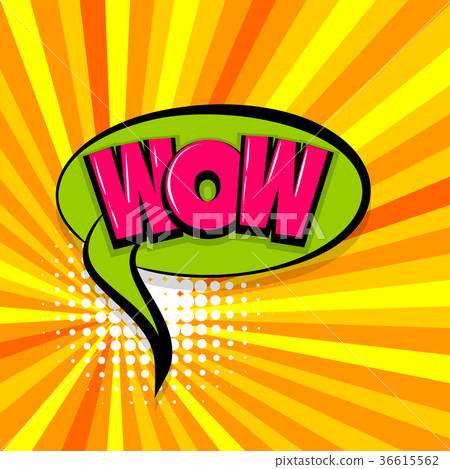 wow comic text radial backdrop - Stock Illustration [36615562] - PIXTA
