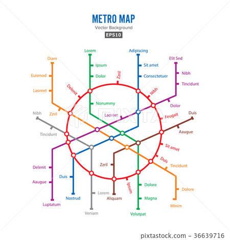 Metro Map Vector. - Stock Illustration [36639716] - PIXTA
