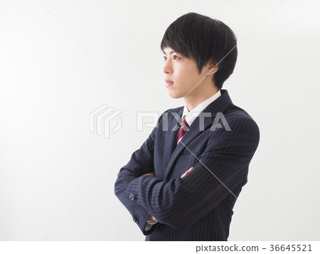 Side view of a businessman with arms folded - Stock Photo [36645521 ...