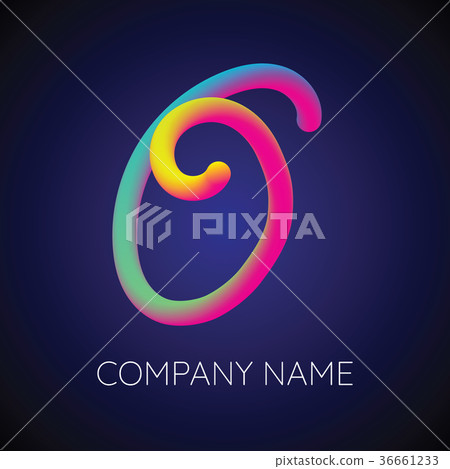 O Letter Logo Icon Blending color - Stock Illustration [36661233] - PIXTA