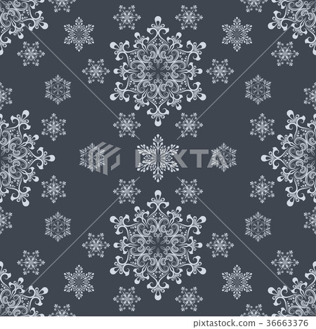 Seamless white snowflake shapes background - Stock Illustration ...