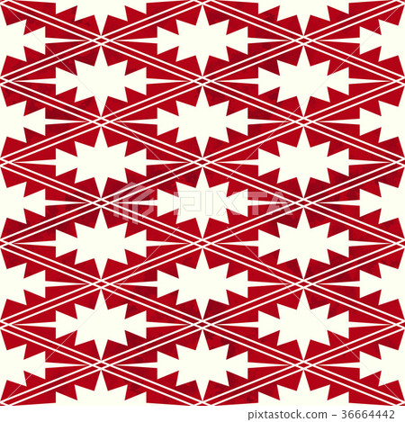 Seamless Vintage Red Chinese Flower Background - Stock Illustration ...