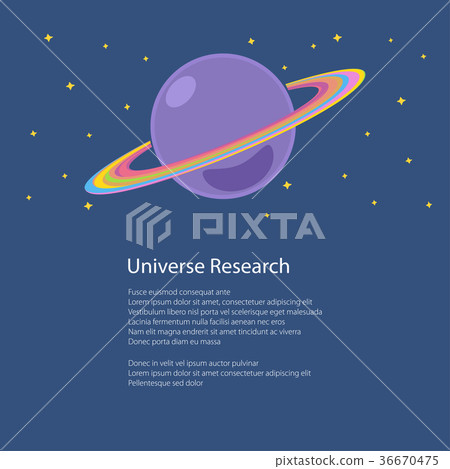 Planet Saturn Isolated and Text - Stock Illustration [36670475] - PIXTA
