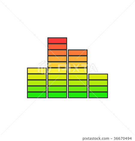 Graph Isolated on White - Stock Illustration [36670494] - PIXTA