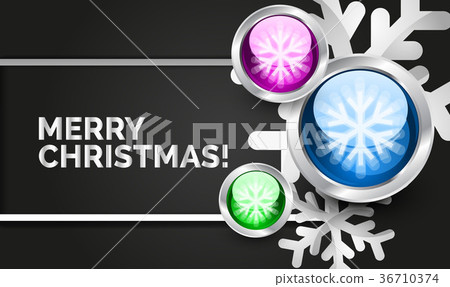 Snowflake Christmas greeting card template - Stock Illustration ...