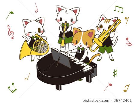 Cat concert - Stock Illustration [36742401] - PIXTA