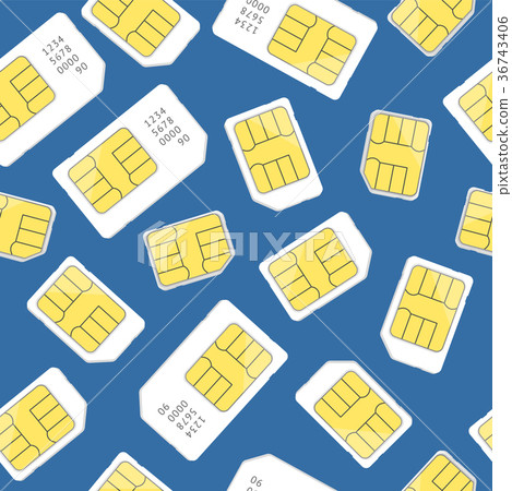 Sim Card Seamless Pattern Background. Vector - Stock Illustration ...